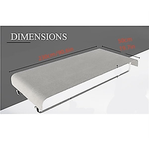 ARSUVI Bed Bridge, Twin to King Converter Kit, Mattress Gap Filler, Split King Gap Filler for Adjustable Beds, Stop Bed from Sliding (Color : Black, Size : 90.6 * 19.7in)