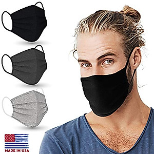 Reusable Washable Face Mask Made in USA, Cotton Cloth Comfortable Mask