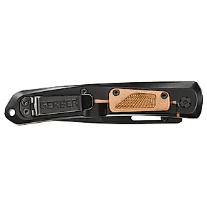 Gerber Gear Affinity Folding Pocket Knife Plain Edge D2 3.6 Inch Blade, Copper
