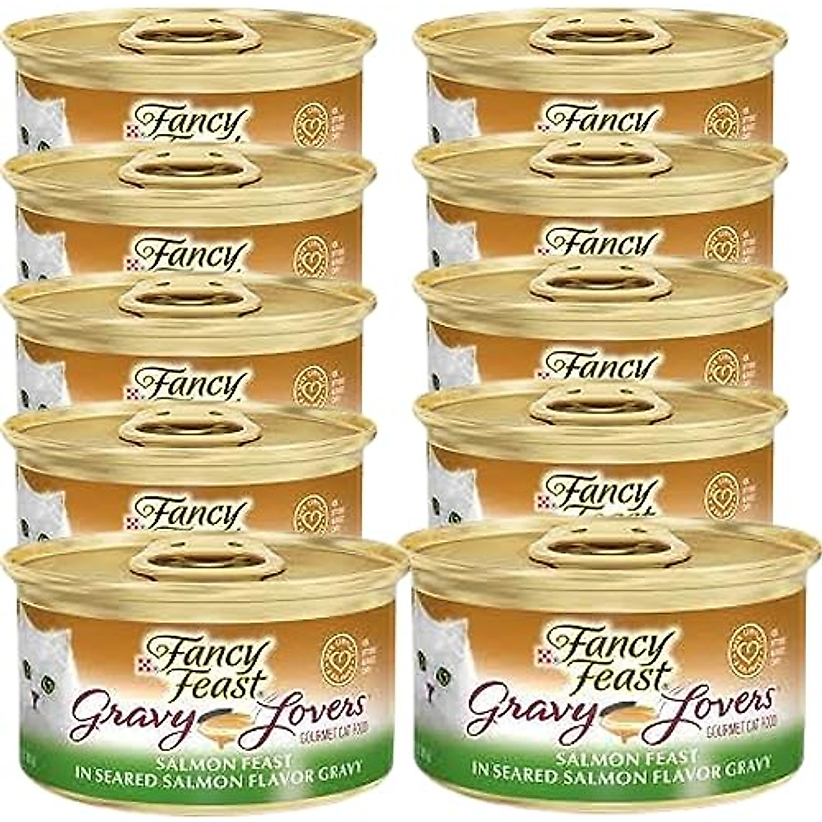 Fancy Feast Gravy Lovers Salmon Feast in Seared Salmon Flavor Gravy Cat Food, 3 oz, 12 Cans