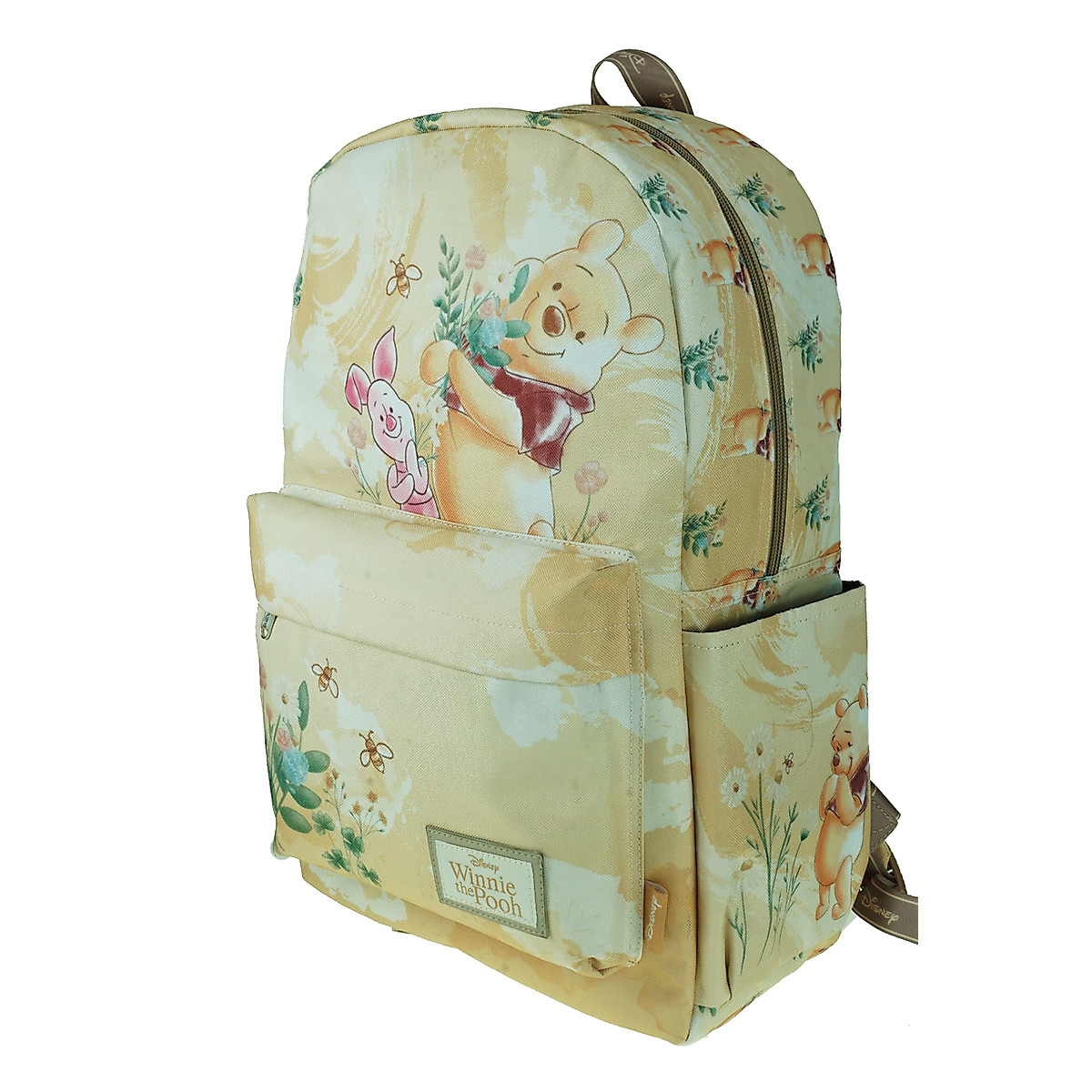 KBNL Classic Disney Winnie The Pooh Backpack with Laptop Compartment for School, Travel, and Work, Multicolor (A22208-WTP)