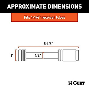 CURT 23501 Trailer Hitch Lock, 1/2-Inch Pin Diameter, Fits 1-1/4-Inch Receiver