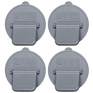 LATAPITA Plastic Caps for cans - Premium soda can lids - Can Cover For Standard Size Drink - Must-have Beach Accessories - Accessories for Soft Drinks - Reusable Fizz Lids - BPA Free - 4 pack (Gray)