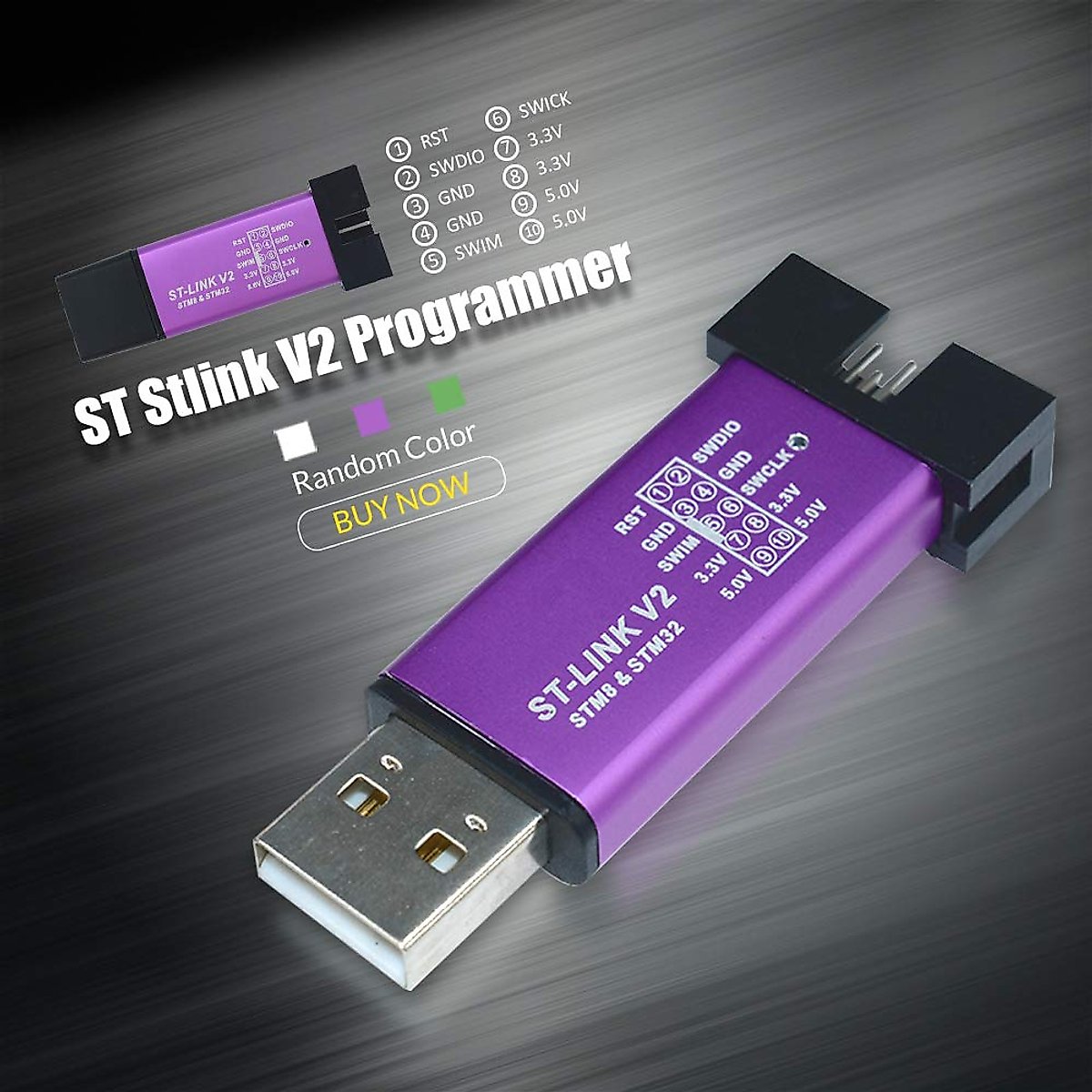 Aideepen ST Link V2 Programming Unit Mini Emulator Downloader M89 New (Random Color)+2 PCS ESP32-CAM W-BT Board