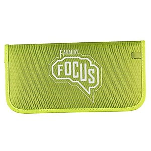 Apple and Android Faraday Focus Green Faraday Sleeve | Device Isolating Communications Blocking Container