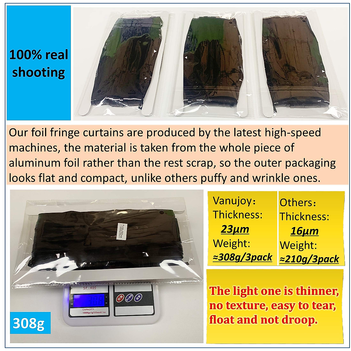 Vanujoy 3pcs Macaron Purple Tinsel Foil Fringe Backdrop Curtains Party Decoration - Party Door Wall Streamer Photo Backdrop for Birthday Wedding Engagement Bridal Shower Decoration