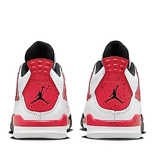 Jordan Boy's 4 Retro (Little Kid) White/Fire Red/Black/Neutral Grey 3 Little Kid M