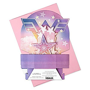 Hallmark Wonder Woman Paper Wonder Pop Up Musical Birthday Card (Plays Wonder Woman Theme)