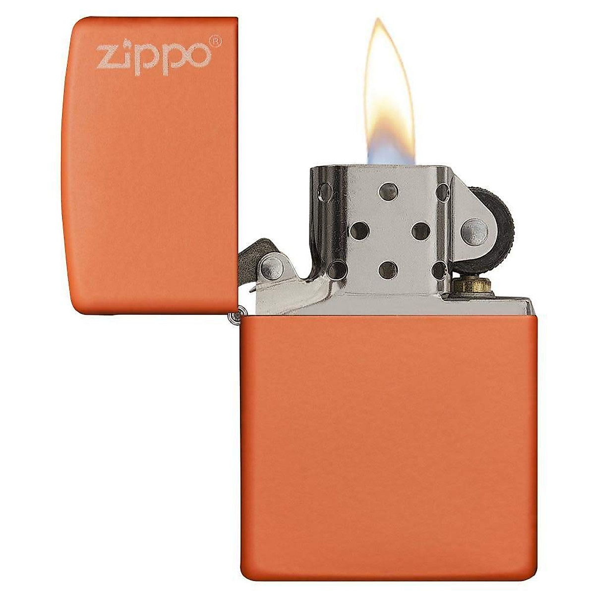 Zippo Classic Orange Matte with Logo Pocket Lighter