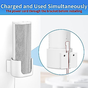 Sturdy Speaker Wall Mount for Sonos Roam, Roam SL Mount - Space Saving Speaker Mount for Sonos Roam, Roam SL Wall Mount Bracket Easy to Install Mounting Bracket, White