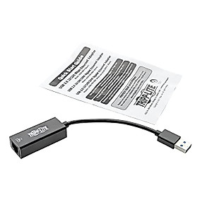 Tripp Lite USB 3.0 SuperSpeed to Gigabit Ethernet NIC Network Adapter 10/100/1000 Mbps(U336-000-R), Black