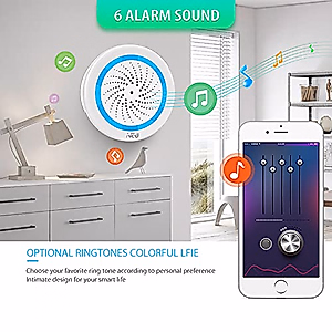 Z-Wave Plus Siren Alarm with Strobe alerts, NEO Smart Siren, Support USB Charge and with Back up Battery Works with SmartThings, Blue