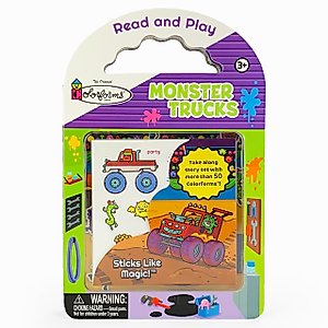 Colorforms Monster Trucks - Reusable Sticker Activity Book Clings For Toddlers 2-5 (Colorforms Activity Books)