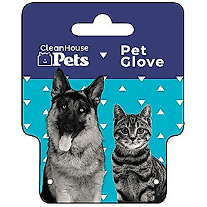 Pet Grooming Gloves (Both Hands) Pet Hair Remover - Gentle, Machine Washable - Deshedding Brush Glove, Cat Brush, Dog Brush, Horse Brush, for Long Hair, Short Hair - Dog Grooming by CleanHouse Pets