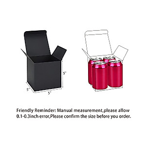 HUAPRINT Black Gift Box,Gift Boxes with Lids 5x5x5inch,24pcs Paper Gift Box Bulk,Gift Boxes for Presents,Birthday,Bridesmaid Proposal,Groomsmen Engagements,Baby Showers,Christmas,Wedding Party Favor,Cupcake,Crafting,Holidays