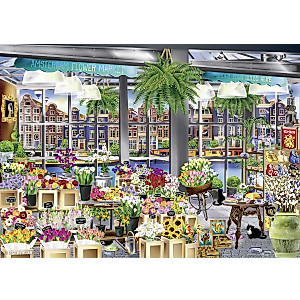 Ravensburger Amsterdam Flower Market 1000 Piece Jigsaw Puzzle for Adults & Kids Age 12 Years Up