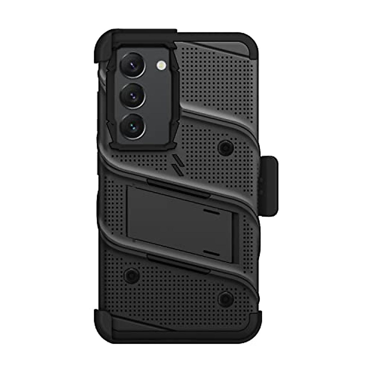 ZIZO Bolt Bundle for Galaxy S23 Case with Screen Protector Kickstand Holster Lanyard - Black