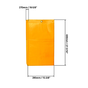 QWORK Janitorial Cart Bag, 24 Gallon Waterproof Large Capacity Padded Housekeeping Commercial Replacement Cleaning Cart Bag for Collecting Trash or Clothing (Yellow), 2 Pack