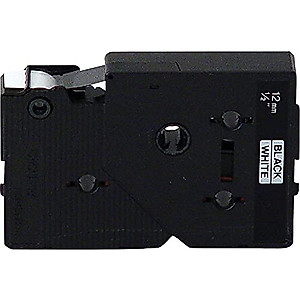 Brother Tc34z Labeling Tapes for P-Touch Labeler, 3/8-Inch W, White On Black, 2/Pack