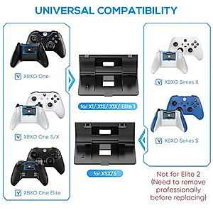 Auarte Controller Charger for Xbox One/Series X|S/Elite Controller, Dual Charging Station Dock with 2x1400mAH(3360mWH) Rechargeable Battery Packs & 4 Covers for Xbox One/S/Elite/Core Controller