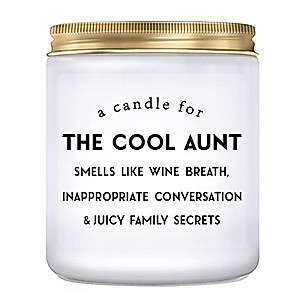 Aunt Gifts from Niece, Nephew- Birthday Gifts for Aunt, Best Aunt Ever Gifts, Funny Cool Aunt Gift, Lavender Scented Candles (7oz)