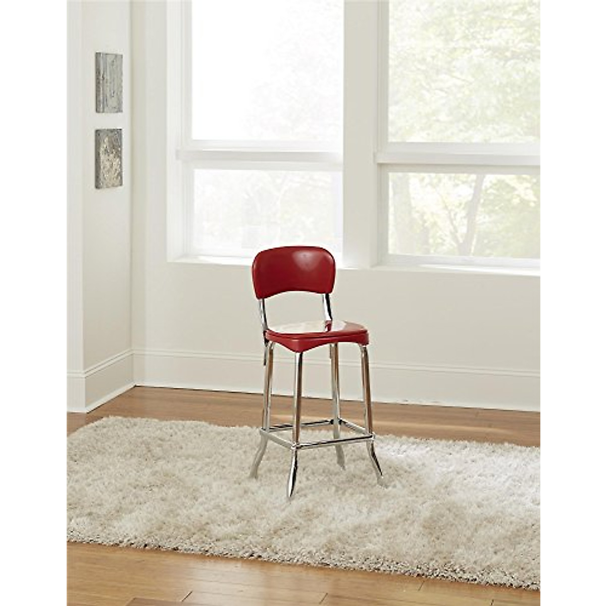 COSCO Stylaire 3 Piece High Top Set, Red & Chrome