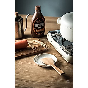 Porcelain Spoon Rest with Drip Tray for Multiple Utensils, Cooking&Large Stove Spoon Holder