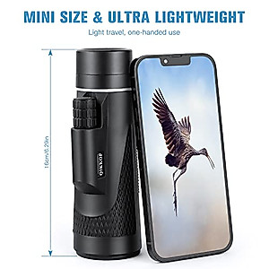 80x100 Monocular Telescope, Night Vision Monocular Telescope for Smartphone with Tripod, High Power Monocular for Adults,HD Monocular for Hiking Hunting Stargazing Bird Watching Travel Camping