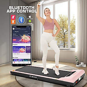 300lbs Weight Capacity Walking Pad, ANCHEER 2.5HP Under Desk Treadmill with Remote Control, Compact Electric Treadmill for Home/Gym/Office with LED Screen, Ultra-Quiet/Installation-Free
