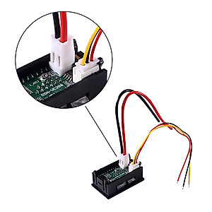 ACEIRMC 2pcs 0.28" LED Voltmeter Ammeter, Red and Blue Digital Multimeter Display Voltage Current Tester,DC 0-100V 10A Detector Voltage Current Meter Panel Amp Volt Gauge (2pcs)