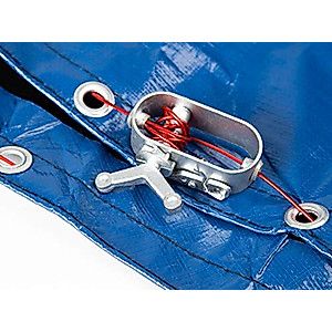 Blue Wave BWC952 Gold 15-Year 12-ft x 24-ft Rectangular In Ground Pool Winter Cover,Royal Blue