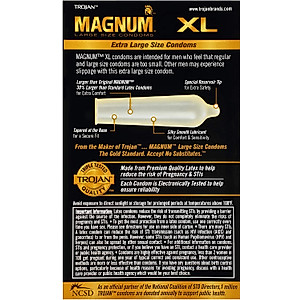 Trojan Magnum Lubricated Condoms, Extra Large, 12 Count