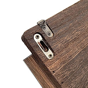 Ismosm Key Holder Mail Organizer Wall Mount Key and Mail Holder Key Rack with 4 Double Key Hooks Rustic Wall Decor for Entryway, Hallway, Kitchen, Living Room, Mudroom, Office (Brown)