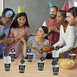 gisgfim 96 Pcs Death to My 20s Party Cups Death to My Twenties Cups Black Disposable Paper Cup 30th Birthday Party Supplies RIP Twenties Birthday Decorations for Men Women My Youth Funeral