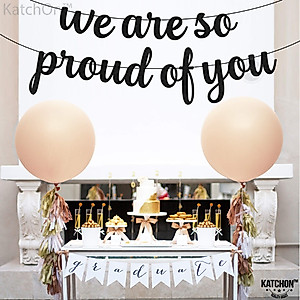 KatchOn, Felt We are So Proud of You Banner - 8 Feet, No DIY | Congratulations Banner 2024, Blue Graduation Decorations Class of 2024 | We are So Proud of You Sign for Air Force Decorations for Party