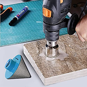 Diamond Beveling Chamfer Bit 1-7/8" (48mm) Dia x 5/8"-11 Threads for Marble Glass Granite Countersink Bits Existing Holes Trimming (Blue)