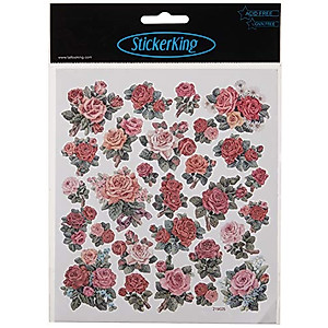 Tattoo King SK129MC-4911 Multicolored Sticker, Classic Roses