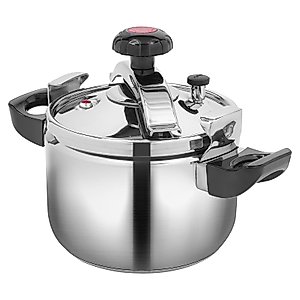 NDKASHF 201 Stainless Steel Pressure Cooker,Can Hold 6.35 Quart,Suitable for Open Fire Induction Cooker Gas Stove,Kitchen Restaurant Canteen