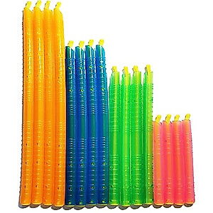 ANCHDO 16pcs Bag Sealer Sticks，4 Lengths，Plastic Bag Sealer Clips Sticks Slide On Bag，Gripstik Bag Sealer Slide Sticks for Food Storage ，Bread and Snack Bags