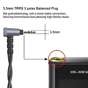 okcsc Headphones Cable Replacement Upgrade Cable with 3.5mm Stereo Plug for SENNHEISER Earphones HD650 HD600 HD580 HD535 HD545 HD565 HD265
