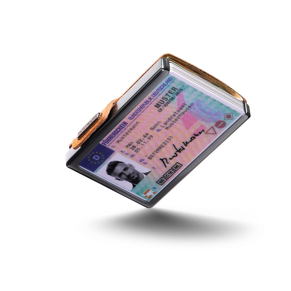 Mondraghi Mini-Wallet and Card Holder Made in Italy CARAMEL