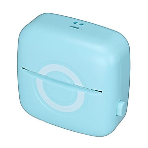 Sanpyl Mini Printer, 200DPI Resolution Inkless Thermal Printer, Ergonomic Lightweight Portable Printer for Home Office Travel Gift(Blue)