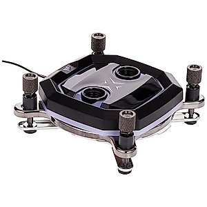 CORSAIR Hydro X Series XC5 RGB PRO CPU Water Block for Intel LGA 1700/1200 (Copper Cold Plate, 110 MicroCooling Fins, 8 Vivid RGB LEDs, 5V ARGB Motherboard Adapter Cable Included) Black