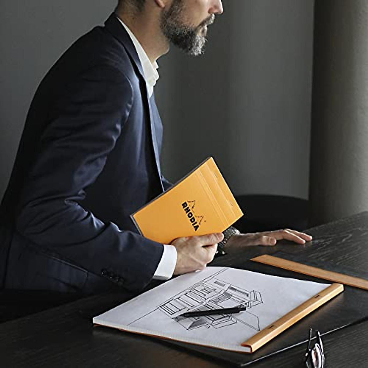 Rhodia Notepad, No16 A5, Squared - Orange