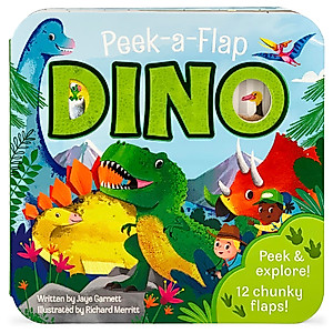 Peek-a-Flap Dino - Children's Lift-a-Flap Board Book, Gift for Little Dinosaur Lovers, Ages 2-7