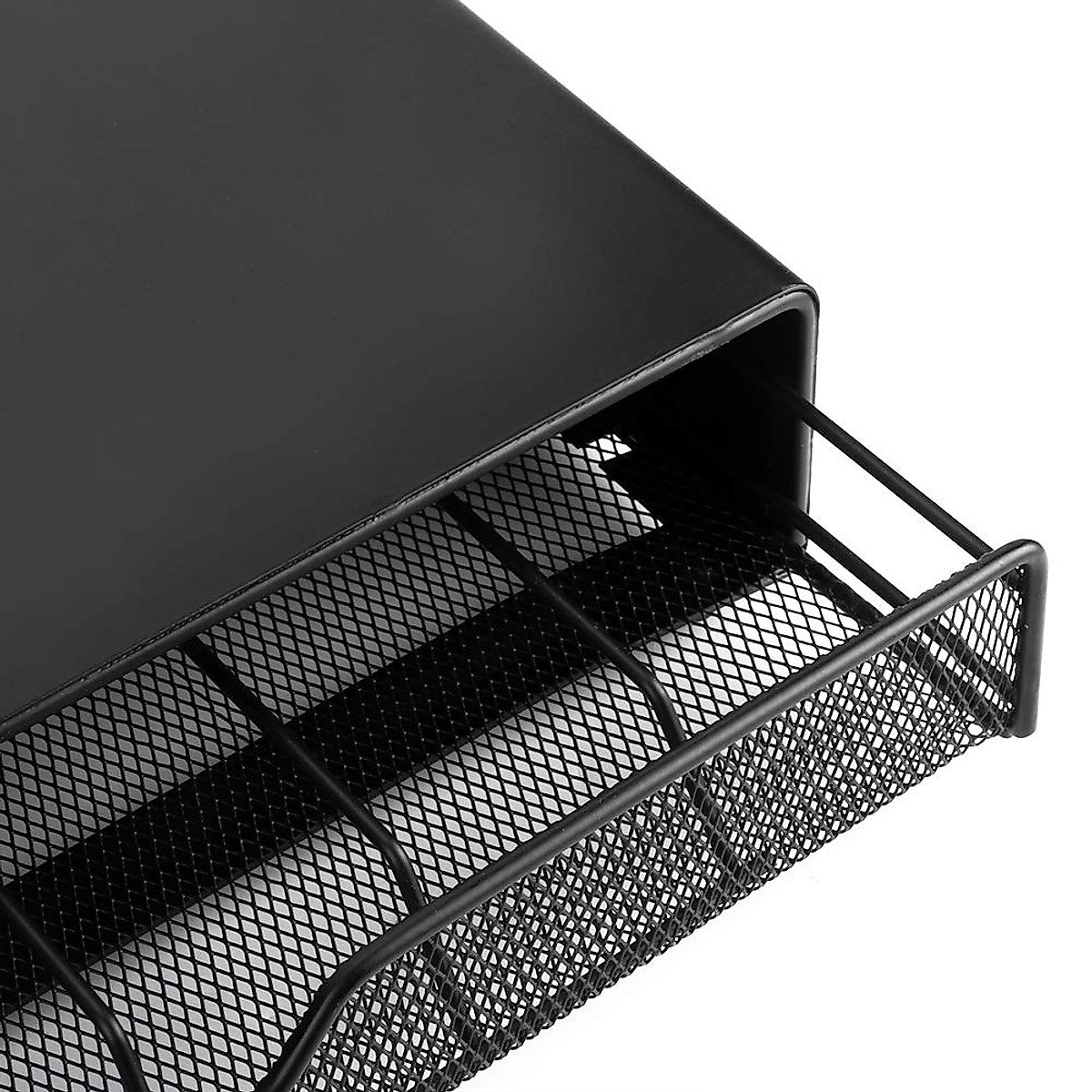 Black Coffee Capsule Holder Drawer Storage Rack Organizer for 36Pcs Capsules Suitable for Home Office