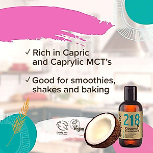 naissance Fractionated Coconut Oil 16 fl oz - Pure Natural, Vegan, Non GMO, Hexane Free, Cruelty Free - Moisturizing & Hydrating - Ideal for Aromatherapy, Massage and DIY Beauty Recipes