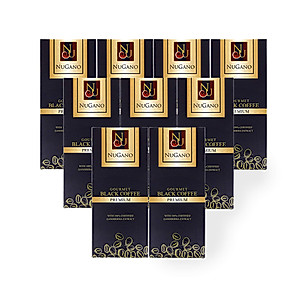 Nugano Black Coffee Pack of 9 - 100% Certified Ganoderma Lucidium Extract Bold and Flavorful Healthy Gourmet Instant Coffee 30's per box
