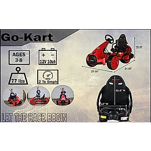 First Drive - Electric Go Kart - Go Kart for Kids - Electric Car for Kids - Ride on Car - Kids' Electric Vehicles, for Boys/Girls (White)