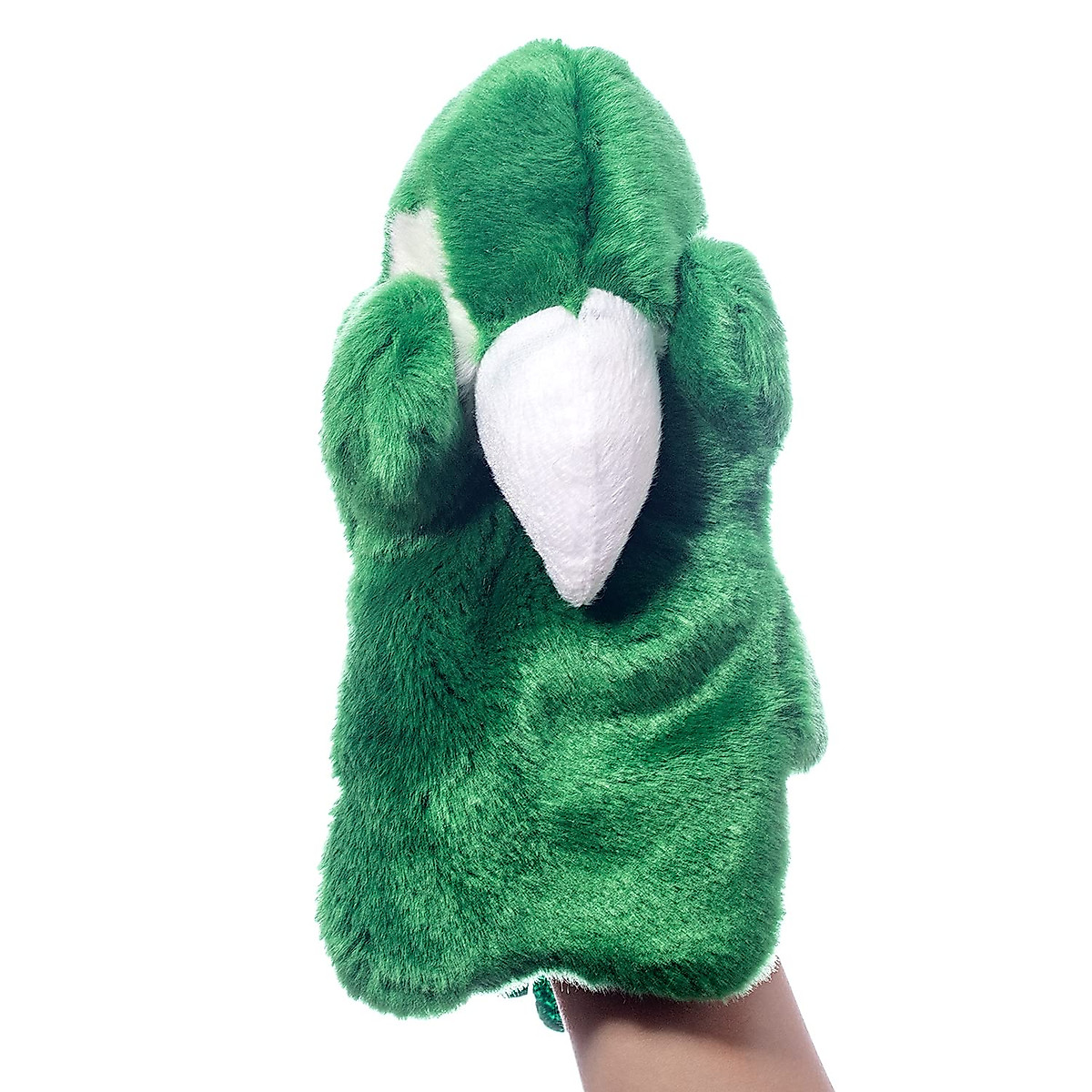 RONIAVL Animal Hand Puppets Plush Toy Birthday Party Favor Supplies for Storytelling Teaching Role-Play Stimulate Imagination Hand Puppets for Children (Green Parrot)